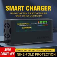 China Intelligent Lead Acid Battery Charger 60V 30Ah 72V 40Ah Automatic Pulse E-bike Charger with Power Display for sale
