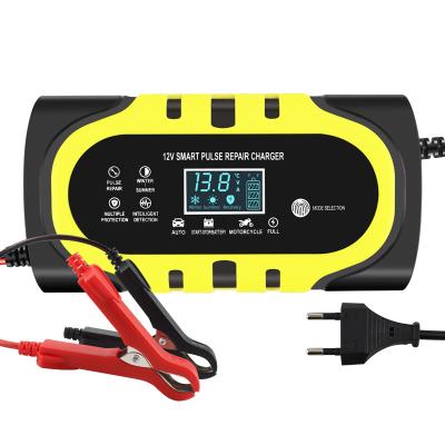 China Intelligent 12V 10A Lead Acid Battery Charger with LCD Display 3 Stage Automatic 125W for sale