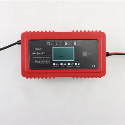 China 12V 24V 12A Intelligent Automatic Car Battery Charger for AGM GEL VRLA Lead Acid Battery 125W for sale