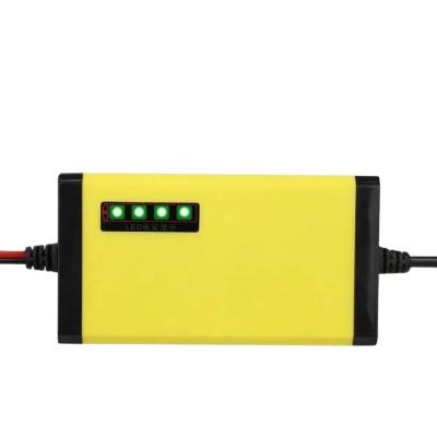China 12V 6A Pulse Repair Lead Acid Battery Charger with Temperature Compensation for 35-80AH Batteries for sale