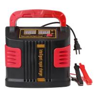 China 12V 24V 12A 6A LCD Smart Pulse Repair Lead Acid Battery Charger with Temperature Compensation for sale