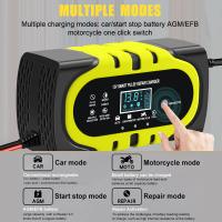China Intelligent 12V 10A Lead Acid Battery Charger with Short Circuit Protection Universal Fast Charging for sale