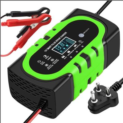 China Intelligent 12V 10A Lead Acid Battery Charger with LCD Display and FCP Fast Charging for sale