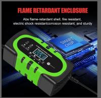 China Intelligent 12V 10A Lead Acid Battery Charger with LCD Display and FCP Fast Charging for sale