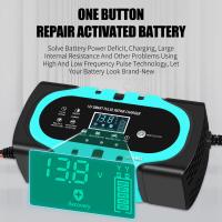 China 12V 10A Automatic Intelligent Pulse Repair Battery Charger for Lead Acid Batteries for sale