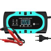 China 12V 10A Automatic Intelligent Pulse Repair Battery Charger for Lead Acid Batteries for sale