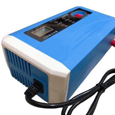 China 12V 24V 10A Intelligent Car Battery Charger with Fireproof Material Automatic Smart Charger for Lead Acid Batteries for sale