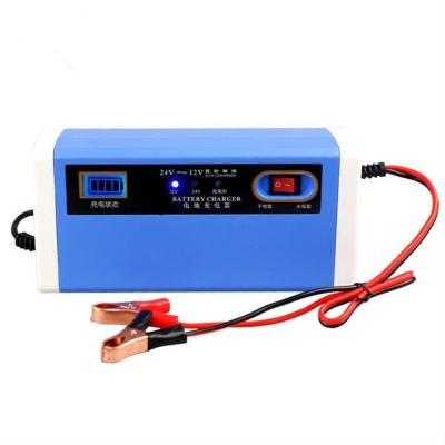 China Smart 7-Stage Lead Acid Battery Charger 12V 6A 24V 3A for Motorcycle LiFePO4 Lithium for sale