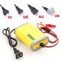 China 12V 6A Intelligent Lead Acid Battery Charger with LCD Display 7-Stage Automatic OTP Protection for sale