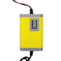 China 12V 6A Intelligent Lead Acid Battery Charger with LCD Display 7-Stage Automatic OTP Protection for sale