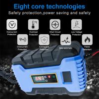 China 12V 6A Automatic Intelligent Pulse Repair Battery Charger for Lead Acid Batteries 35-80AH for sale
