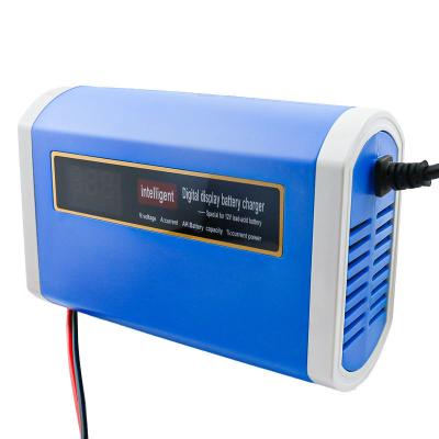 China Intelligent 12V 6A Lead Acid Battery Charger 125W Pulse Repair for Car Motorcycle for sale