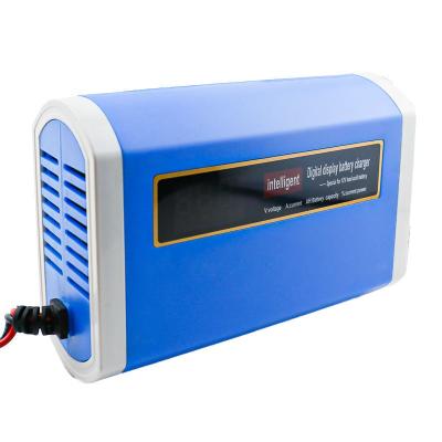 China Smart 12V 6A Lead Acid Battery Charger with LCD Display for E-Bike Scooter for sale