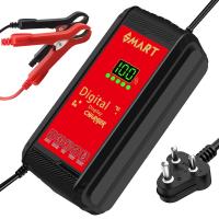 China Intelligent 12V 8A Lead Acid Battery Charger with Pulse Repair and Fireproof ABS Housing for sale