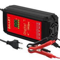 China Intelligent 12V 8A Lead Acid Battery Charger with Pulse Repair and Fireproof ABS Housing for sale