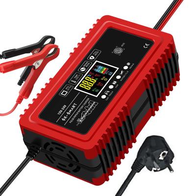 China Full Automatic 12V 12A 24V 6A Car Battery Charger for Lead-Acid Battery Fast Charging SCP for sale