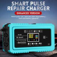 China Smart 7-Stage Auto Lead Acid Battery Charger 12V 6A 24V 3A for LiFePO4 Lithium Motorcycle Battery for sale