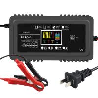 China 12V 10A 24V 5A 9 Stage Lead Acid Battery Charger for Car Motorcycle Truck for sale