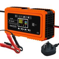 China Intelligent 12V 24V Lead Acid Battery Charger 12A Automatic for Car Motorcycle Boat Marine for sale