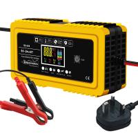 China Intelligent 12V 24V 12A 9-Stage Deep-Cycle Lead Acid Battery Charger Automatic Rechargeable for Home for sale