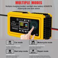 China Intelligent 12V 24V 12A 9-Stage Deep-Cycle Lead Acid Battery Charger Automatic Rechargeable for Home for sale
