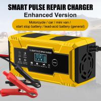 China Intelligent 12V 8A Lead Acid Battery Charger for Car EV Bike Golf Trolley 100-240V for sale