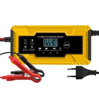 China Intelligent 12V 8A Lead Acid Battery Charger for Car EV Bike Golf Trolley 100-240V for sale