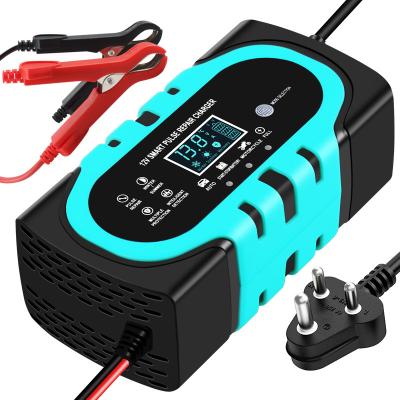 China 12V 10A Smart Pulse Repair Lead Acid Battery Charger for AGM Gel Auto Motorcycle Truck for sale
