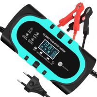 China 12V 10A 20A Smart Battery Charger LCD Display 85% Efficiency for Auto Motorcycle AGM Gel Lead Acid for sale