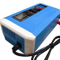 China 12V 24V 10A Intelligent Battery Charger with LCD Display for Car Motorcycle Lead Acid Battery for sale