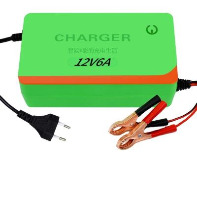 China 12V 10A Intelligent Fast Charger for Lead Acid Batteries with LCD Display and Full Automatic Charging for sale