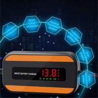 China Intelligent 12V 2A 3A 4A Car Battery Charger with LCD Display for Sealed Lead Acid Battery for sale