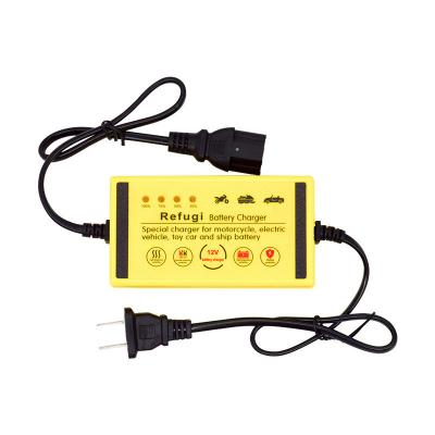 China Intelligent 12V 4A Lead Acid AGM GEL Battery Charger with Full Automatic Charging and LCD Display for sale