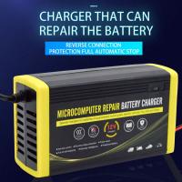 China Intelligent 12V 6A Lead Acid Battery Charger with Pulse Repair for Car Motorcycle for sale