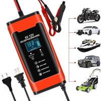 China 6V 12V 4A Smart Lead Acid Battery Charger for AGM GEL LiFePO4 Car Battery 200Ah for sale