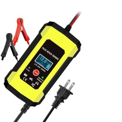 China Smart Battery Charger 12V 6A LCD Display Pulse Repair for Car Motorcycle Universal Battery 6V 12V 2A 8A 10A for sale
