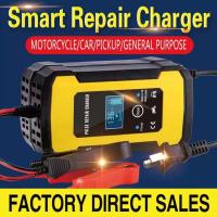 China Smart Battery Charger 12V 6A LCD Display Pulse Repair for Car Motorcycle Universal Battery 6V 12V 2A 8A 10A for sale