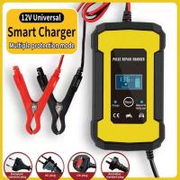 China Smart Battery Charger 12V 6A LCD Display Pulse Repair for Car Motorcycle Universal Battery 6V 12V 2A 8A 10A for sale