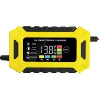 China 12V 8A Smart Digital Display Pulse Repair Car Battery Charger for AGM Gel EFB Lead Acid Batteries for sale