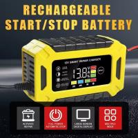 China 12V 8A Smart Digital Display Pulse Repair Car Battery Charger for AGM Gel EFB Lead Acid Batteries for sale