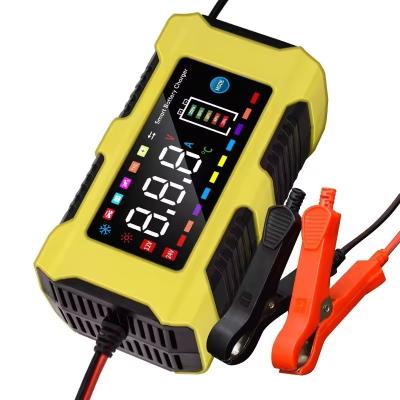 China Intelligent 12V 8A Lead Acid Battery Charger 100-240V AC Input with 3 Stage Charging for Auto Motorcycle for sale