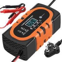 China 12V 10A Intelligent Pulse Repair Battery Charger for Lead Acid Batteries 35-200AH for sale
