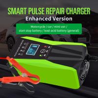 China 12V 10A Intelligent Pulse Repair Battery Charger for Lead Acid AGM Batteries 35-200Ah for sale
