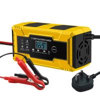 China Intelligent 12V 8A Lead Acid Battery Charger with LCD Display for Car Motorcycle for sale