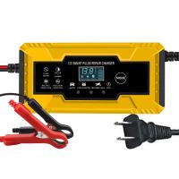 China Intelligent 12V 8A Lead Acid Battery Charger with LCD Display for Car Motorcycle for sale