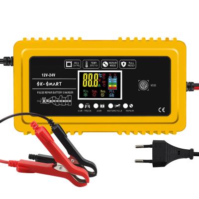 China 12V 10A 24V 5A Smart Battery Charger for Lithium Lead Acid LiFePO4 AGM with Pulse Repair for sale