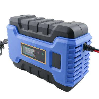 China Intelligent 12V 6A Lead Acid Battery Charger for AGM Gel Motorcycle Car with 3 Stage Charging for sale