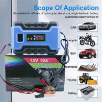 China Intelligent 12V 6A Lead Acid Battery Charger for AGM Gel Motorcycle Car with 3 Stage Charging for sale