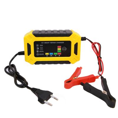 China 12V 8A Intelligent Lead Acid Battery Charger with LCD Display for Golf Cart Travel for sale