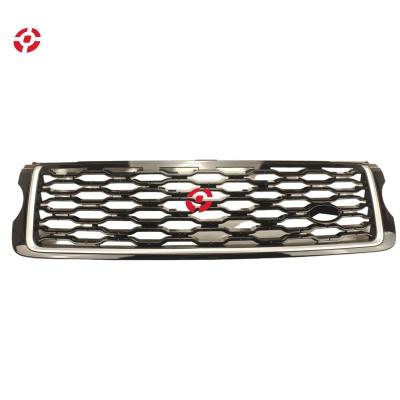 China Front bumper grille OE LR077427 LR083321 All-black silver bar grille for 2013 Land Rover modified to fit 2018 model for sale